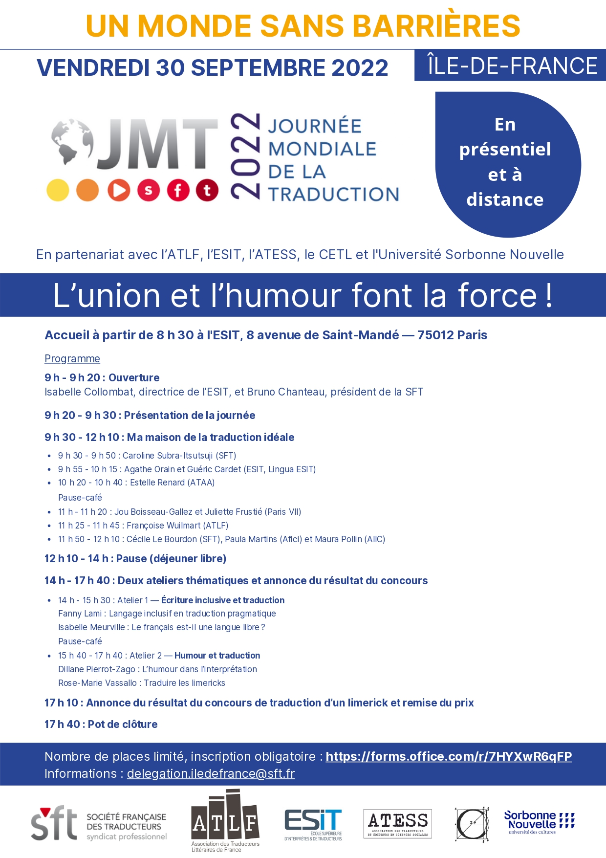 Journée mondiale de la traduction – L’Union et l’Humour font la force ... Journée mondiale de la traduction – L’Union et l’Humour font la force ...